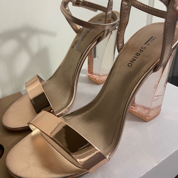 Shoes | Rose Pink Gold Sandals | Poshmark